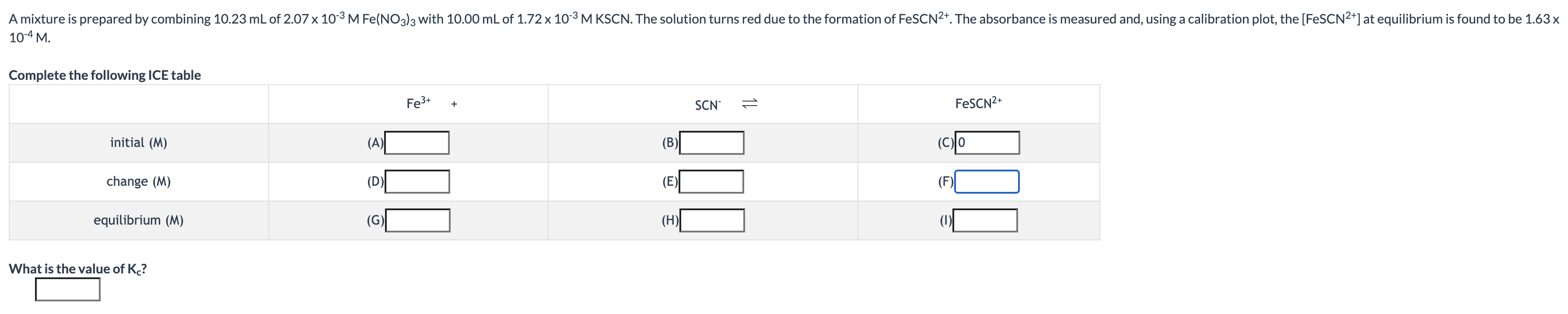 Solved What is the value of Kc ? | Chegg.com