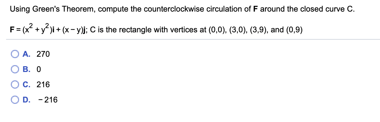Solved Using Green's Theorem, compute the counterclockwise | Chegg.com