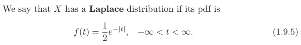 Solved 1.10.4. Suppose X has a Laplace distribution with pdf | Chegg.com