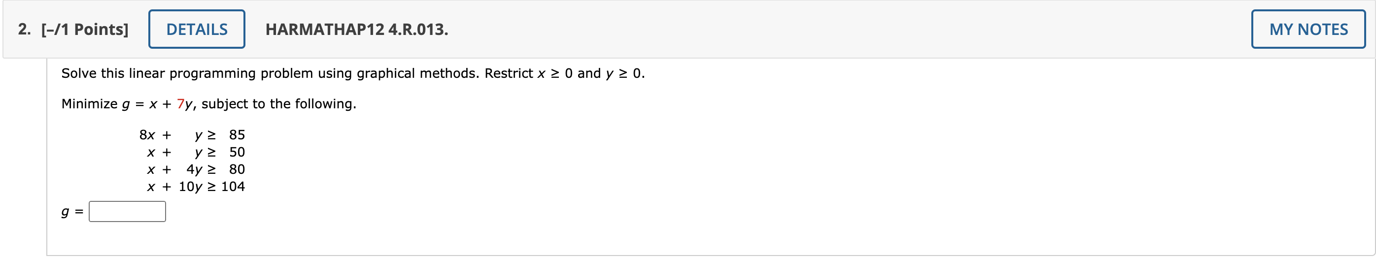 Solved Solve this linear programming problem using graphical | Chegg.com
