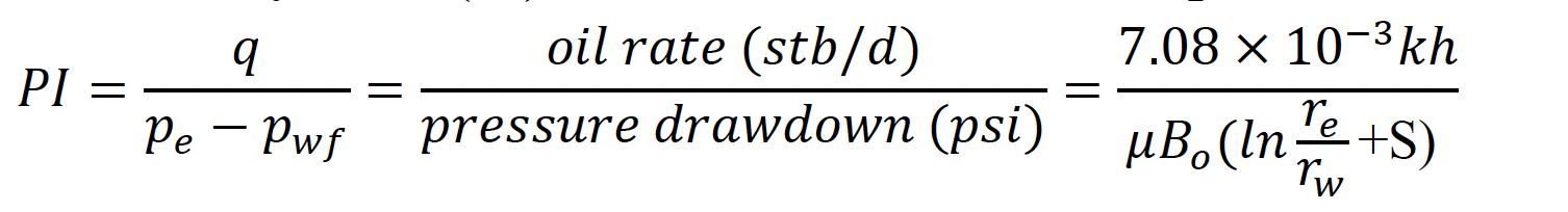 Solved The productivity index (PI) of a well is defined in | Chegg.com