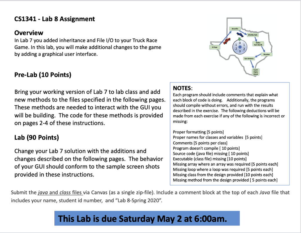 CS1341 - Lab 8 Assignment Overview In Lab 7 you added | Chegg.com