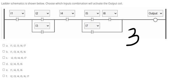 Solved Ladder schematics is shown below, Choose which NO or | Chegg.com