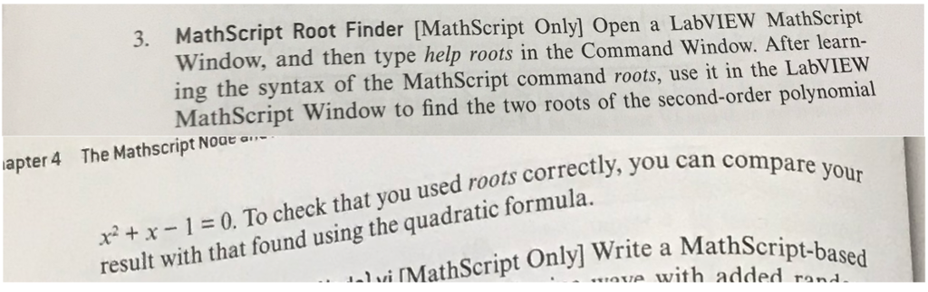 Solved 3. MathScript Root Finder [MathScript Only] Open a | Chegg.com
