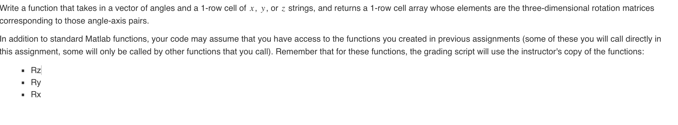 Solved Write a function that takes in a vector of angles and | Chegg.com