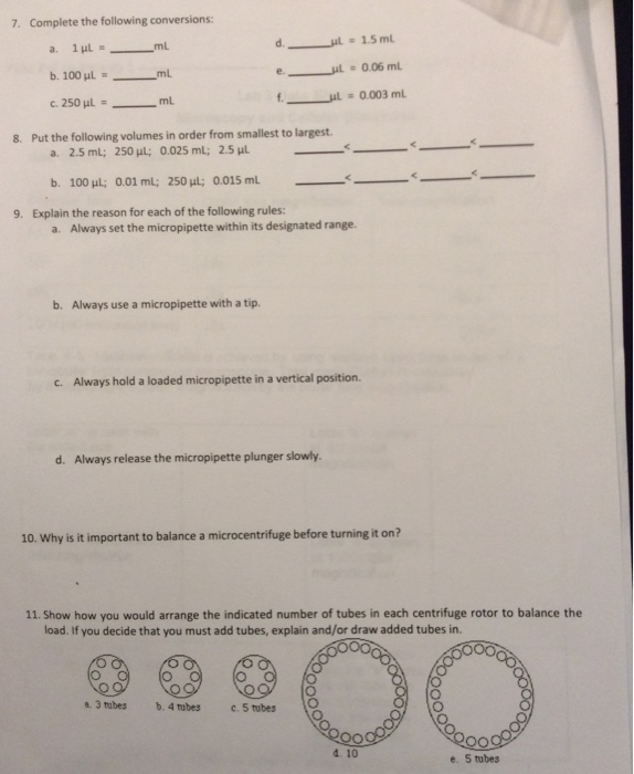 Solved 7. Complete the following conversions: L -0.003 m c, | Chegg.com