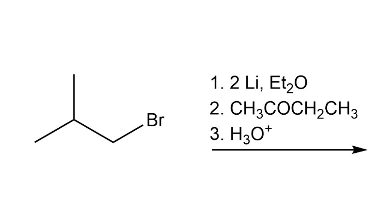 Solved 1.2 Li, Et20 2. CH3COCH2CH3 3. H30* Br | Chegg.com
