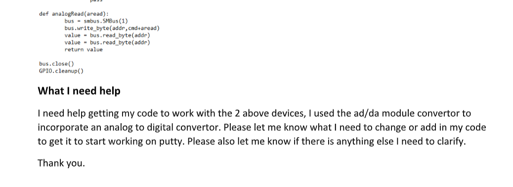 Controlling a Joystick with raspberry pi using ADC | Chegg.com