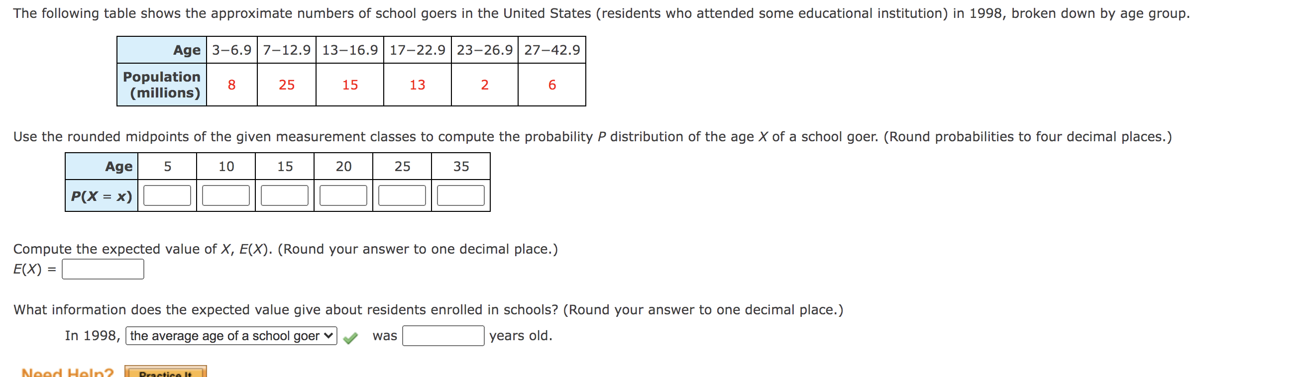 Solved The following table shows the approximate numbers of | Chegg.com