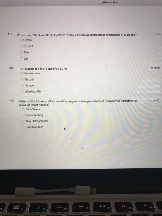 Solved Save for Later 1) Being computer literate includes | Chegg.com
