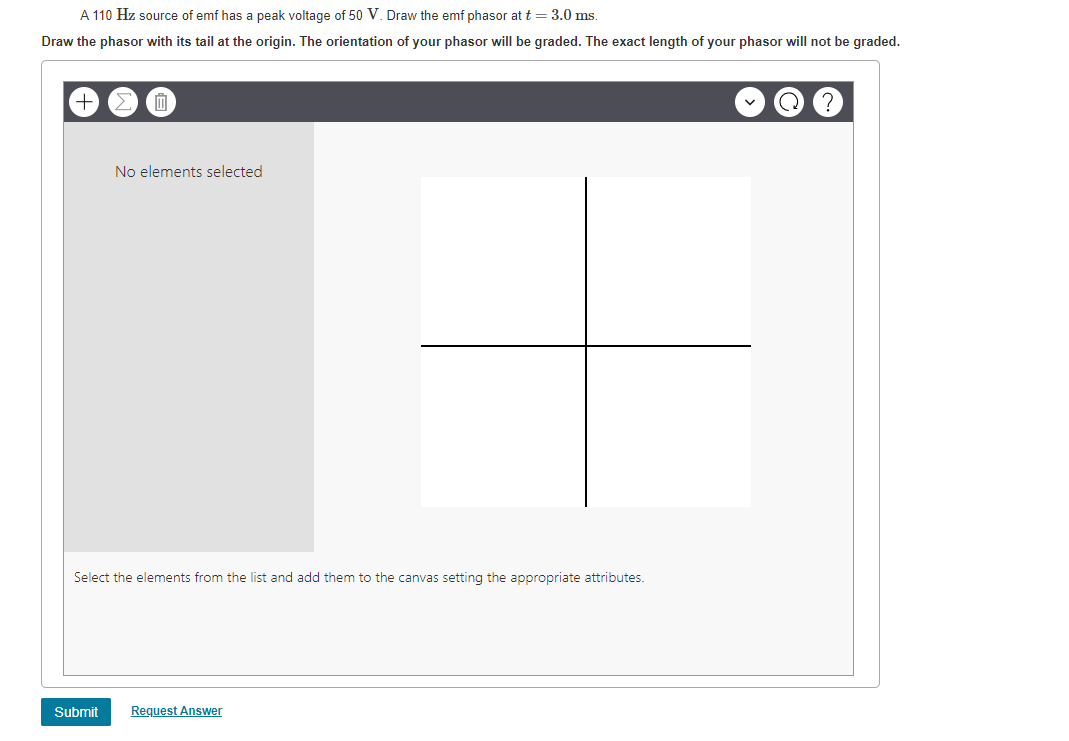 Solved A 110 Hz source of emf has a peak voltage of 50 | Chegg.com
