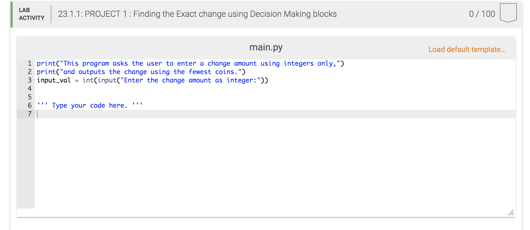 Solved: LAB ACTIVITY 23.1.1: PROJECT 1 : Finding The Exact... | Chegg.com