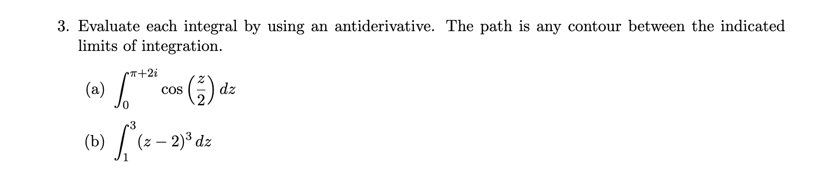 Solved 3. Evaluate each integral by using an antiderivative. | Chegg.com