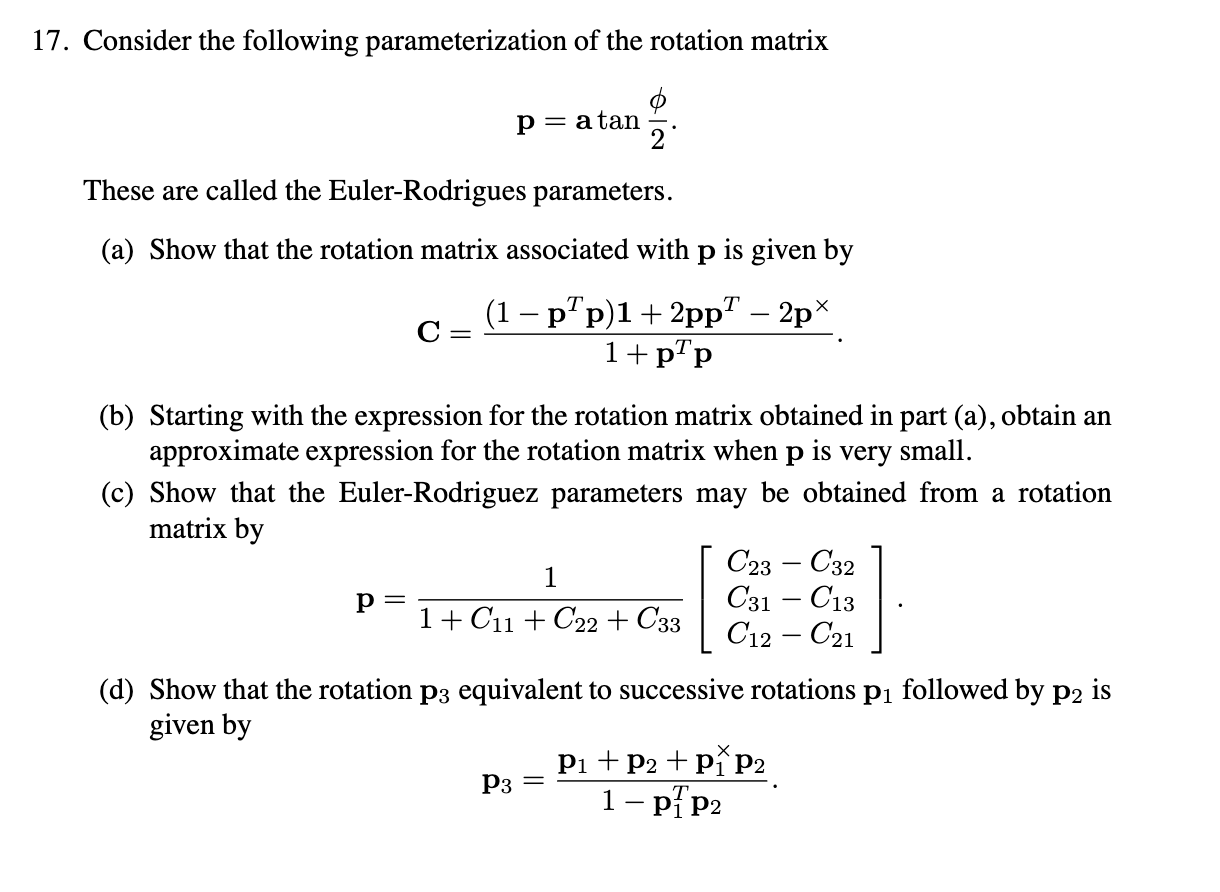 Solved Consider the following parameterization of the | Chegg.com