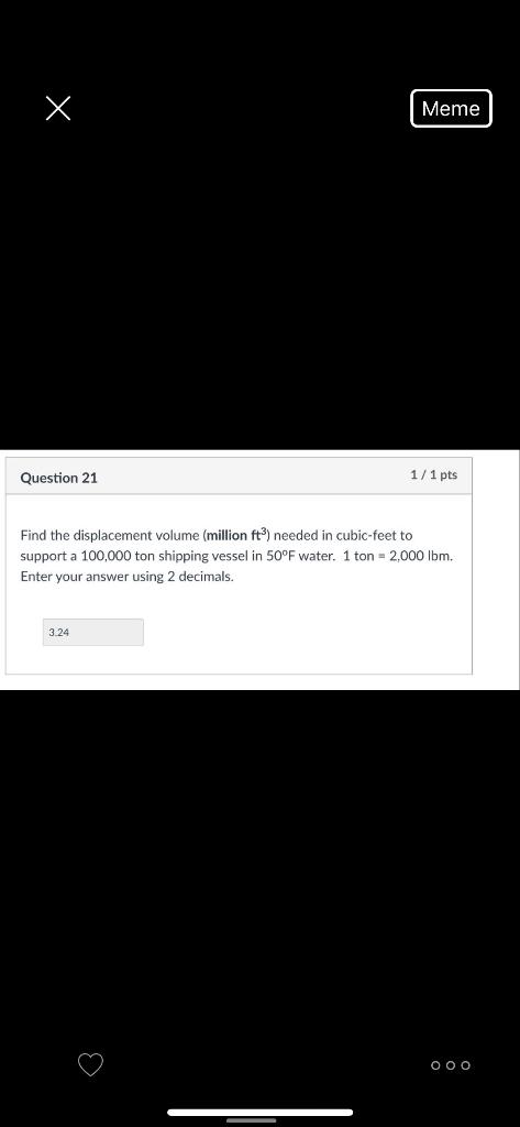 Solved x Х Meme Question 21 1/1 pts Find the displacement | Chegg.com