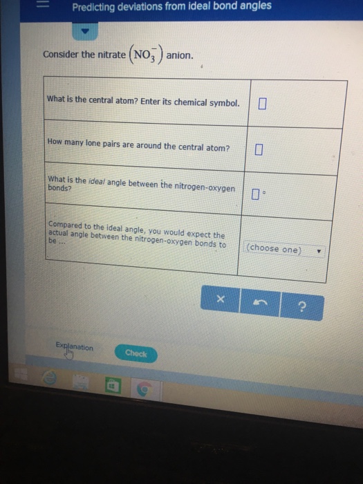 Solved -Predicting deviations from ideal bond angles | Chegg.com