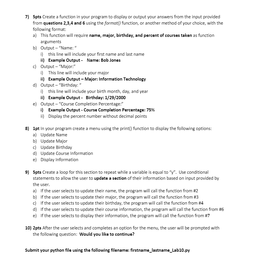 Solved Module 11 Lab Write a program to answer and display | Chegg.com