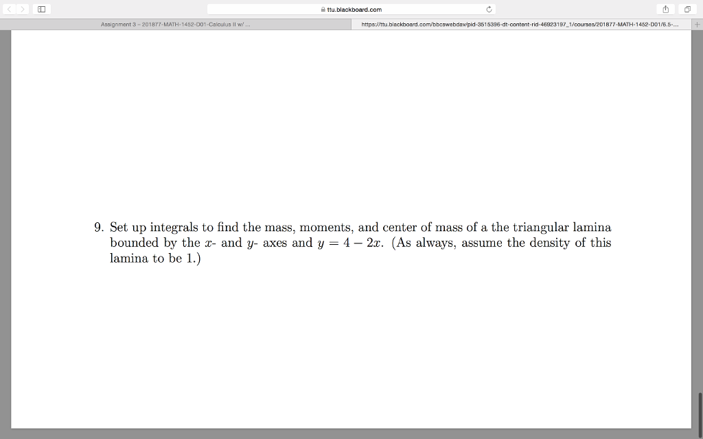 Solved ttu.blackboard.com Assignment | Chegg.com