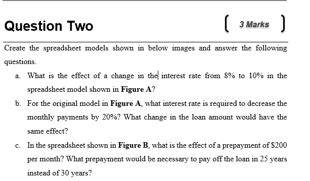Solved Create the spreadsheet models shown in below images | Chegg.com