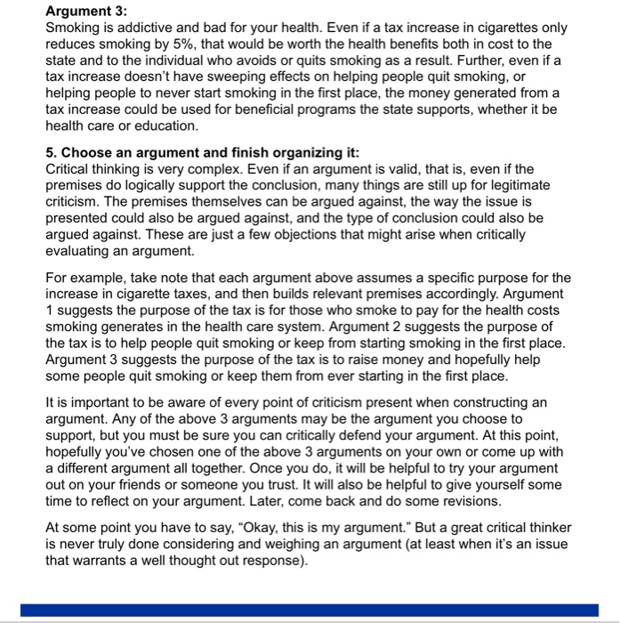 Solved You must now construct your own argument. Follow the | Chegg.com