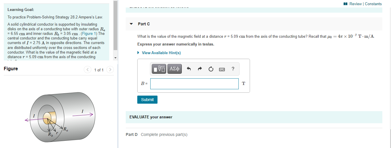 Solved A Review Constants Part C Learning Goal: To practice | Chegg.com