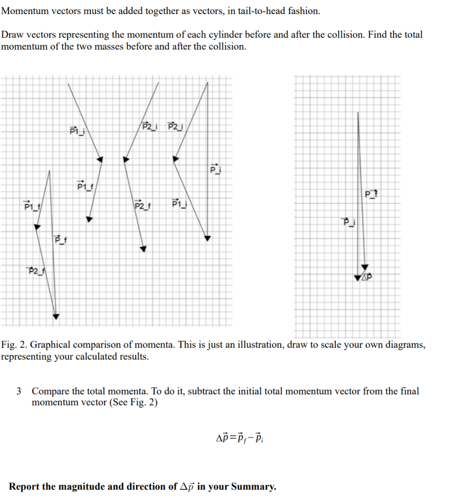 Momentum vectors must be added together as vectors, | Chegg.com