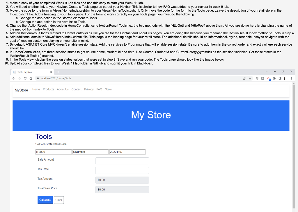 1. Make a copy of your completed Week 9 Lab files and | Chegg.com