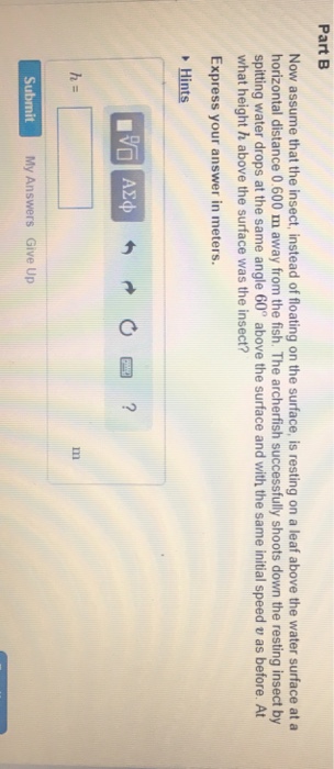 Solved Part B Now assume that the insect, instead of | Chegg.com