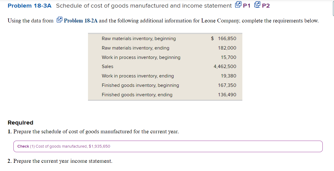 Solved Problem 18-2A Classifying costs c2 The following | Chegg.com