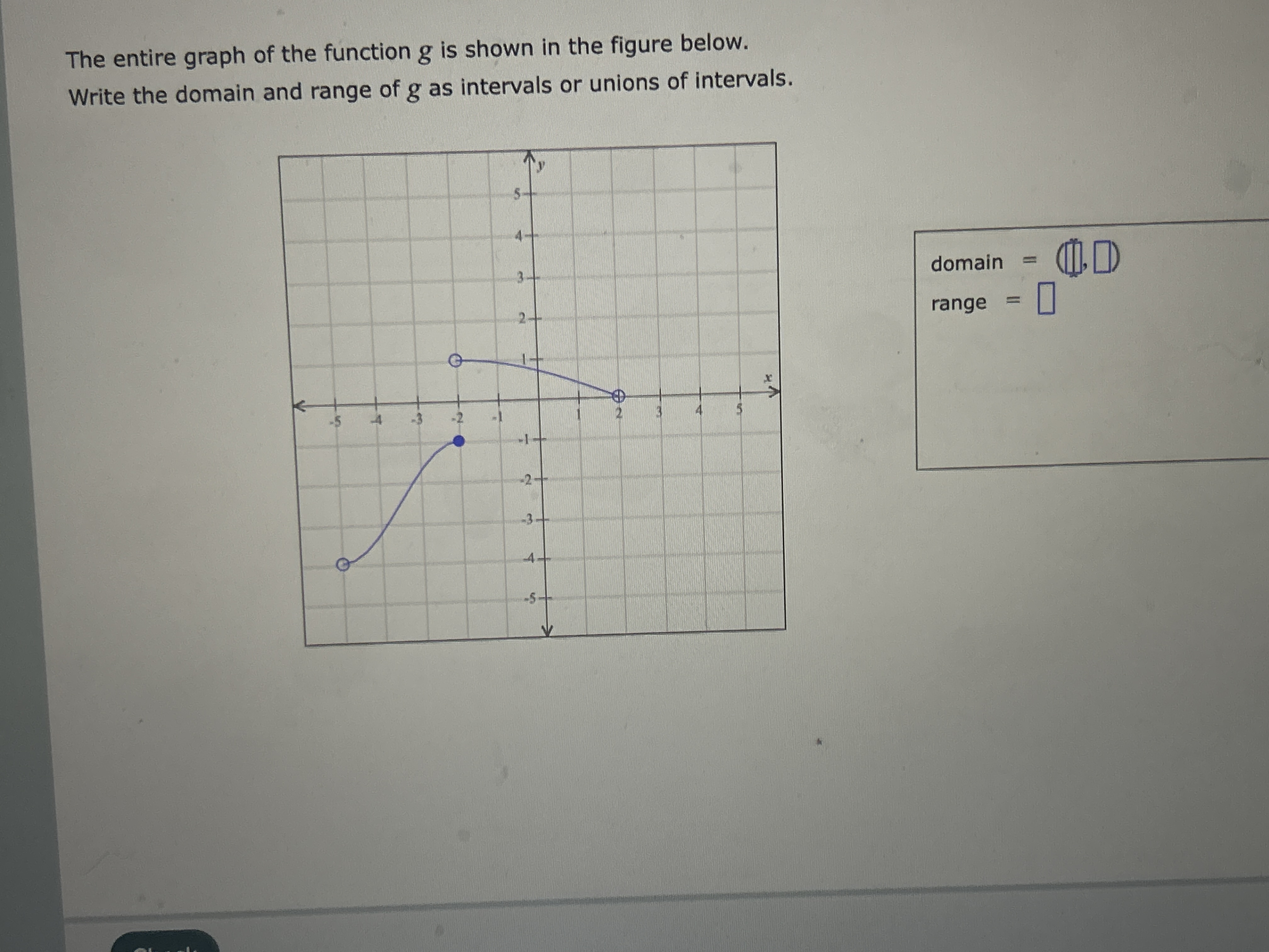 Solved The entire graph of the function g is shown in the | Chegg.com