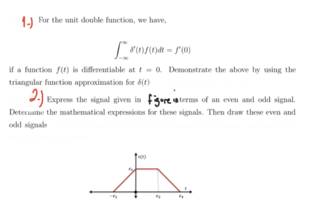 1.-) For the unit double function, we have, | | Chegg.com
