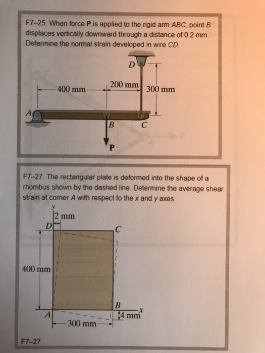 Solved When force P is applied to the rigid arm ABC point B | Chegg.com