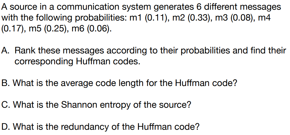 A source in a communication system generates 6 | Chegg.com