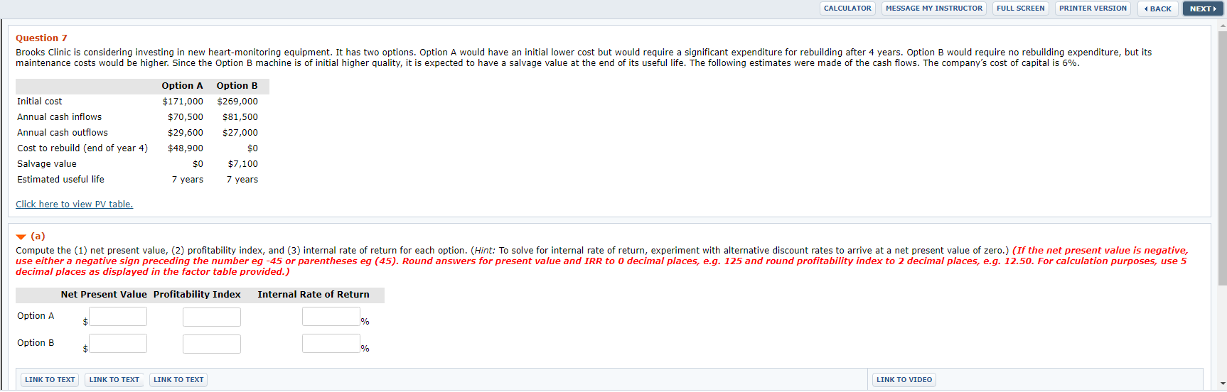 Solved CALCULATOR MESSAGE MY INSTRUCTOR FULL SCREEN PRINTER | Chegg.com