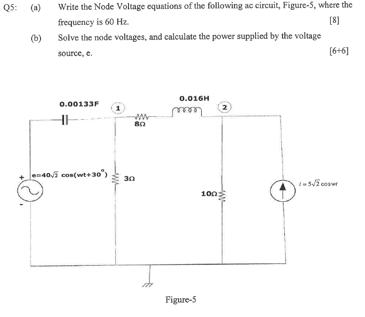 Solved (a) Write the Node Voltage equations of the following | Chegg.com