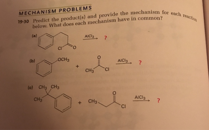 Solved MECHANISM PROBLEMS below. What does each mechanism | Chegg.com