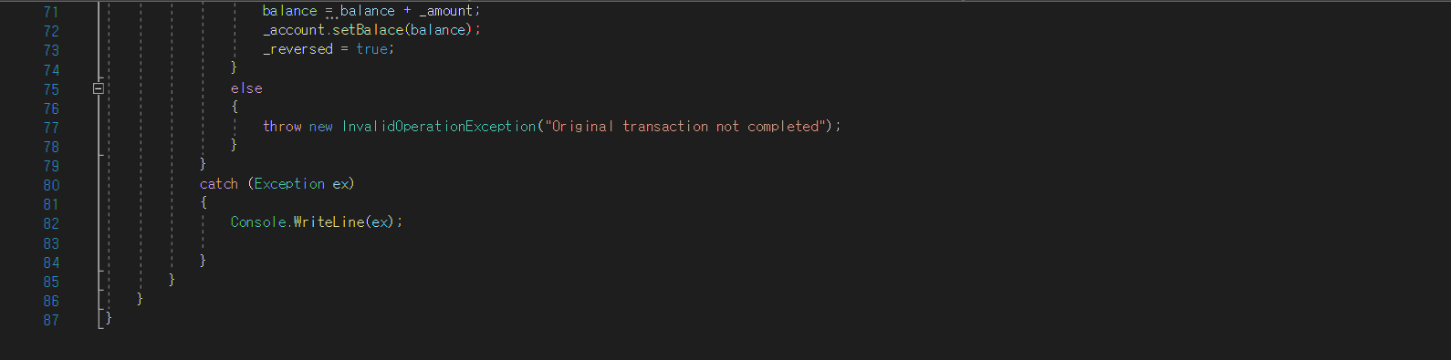 Solved For the WithdrawTransaction class, in the Execute | Chegg.com