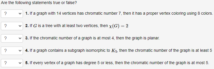 Solved Are the following statements true or false?If a graph | Chegg.com