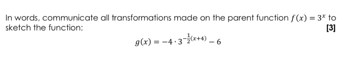 Solved In words, communicate all transformations made on the | Chegg.com