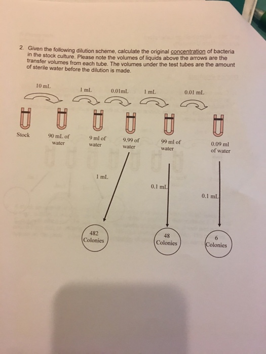 Solved Name: Dilution Problems 1. Given the following | Chegg.com