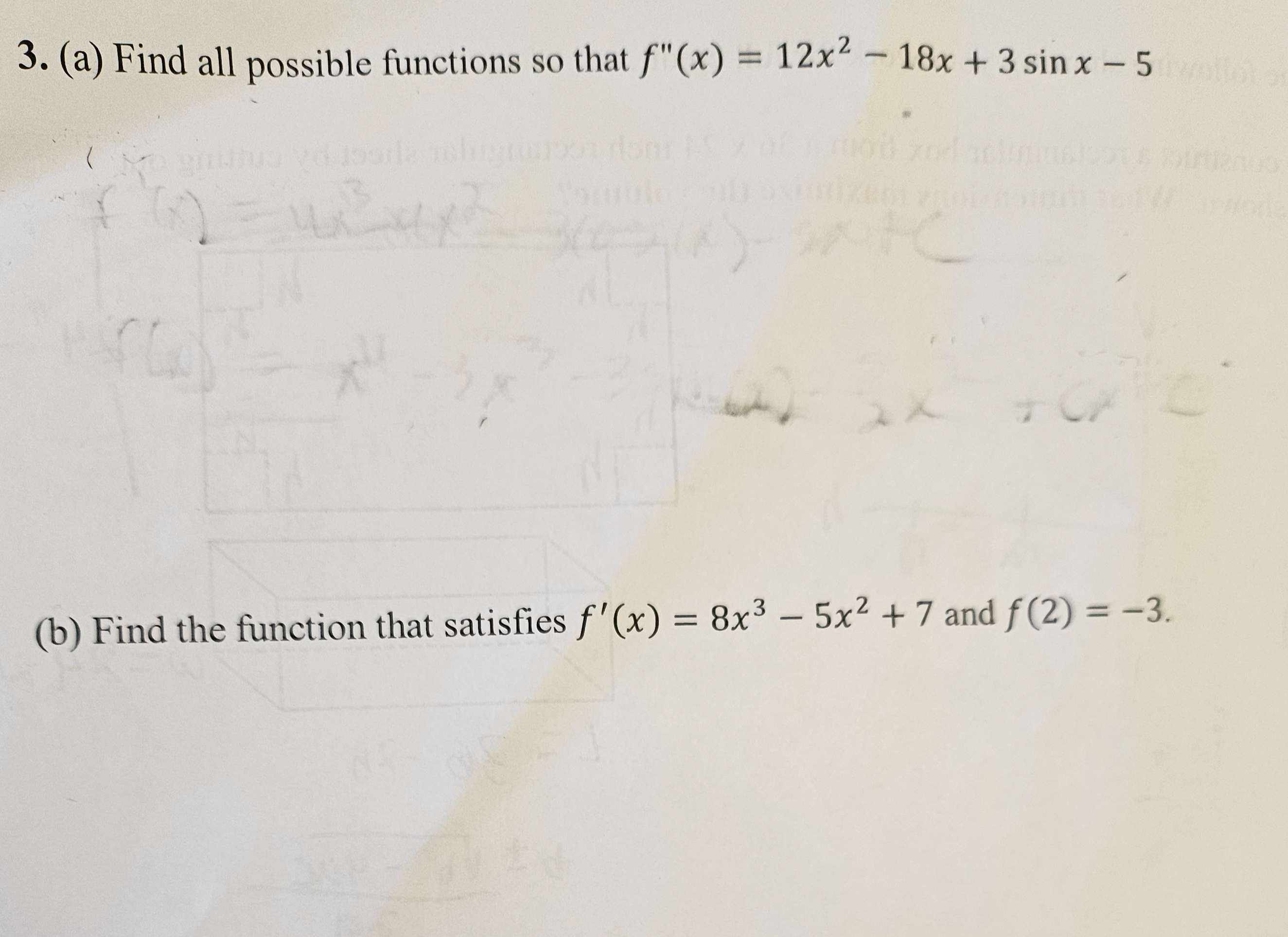 Solved A ﻿find All Possible Functions So That 