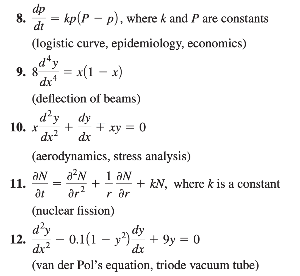 Solved In Problems 1–12, a differential equation is given | Chegg.com