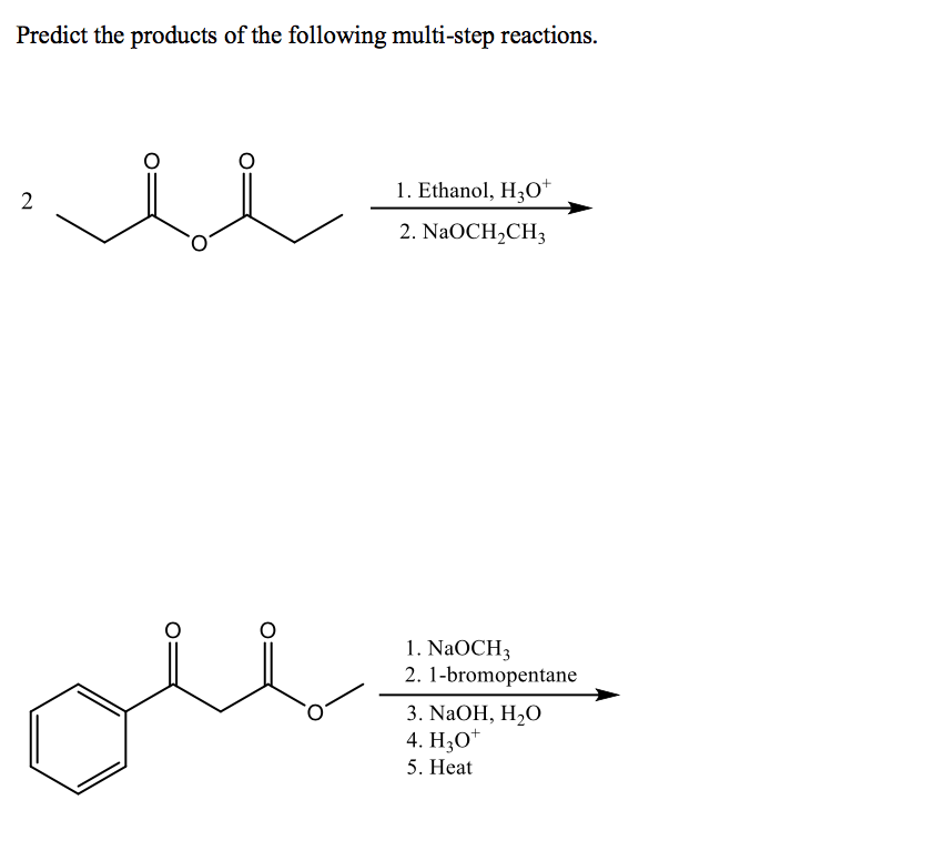 Solved Predict the products of the following multi-step | Chegg.com