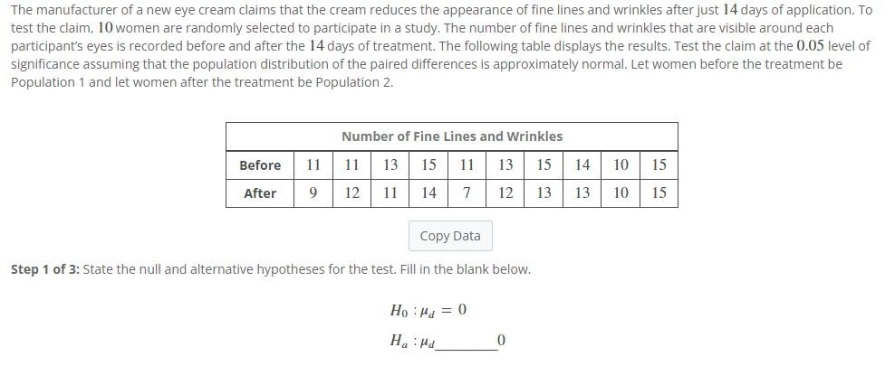Solved Step 2 of 3: Compute the value of the test | Chegg.com