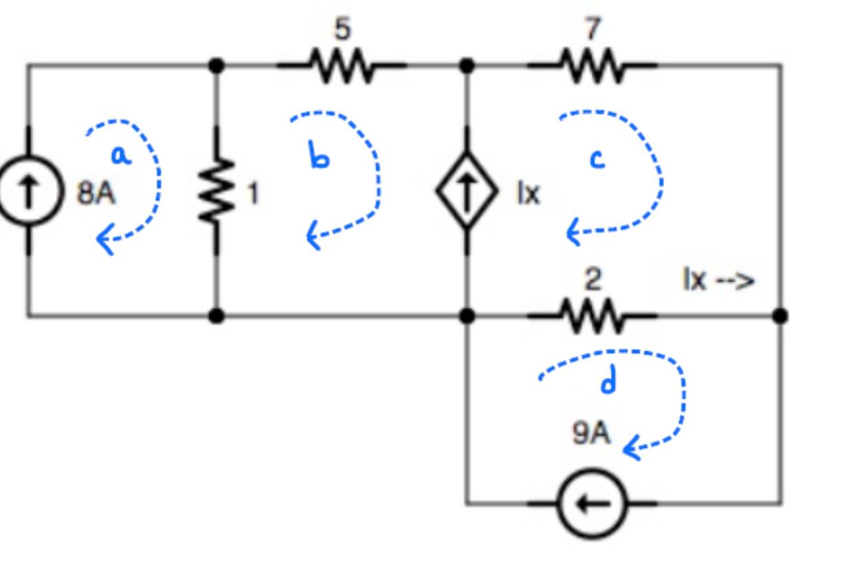 [solved] The Equations For The Mesh Analysis Of The Followi