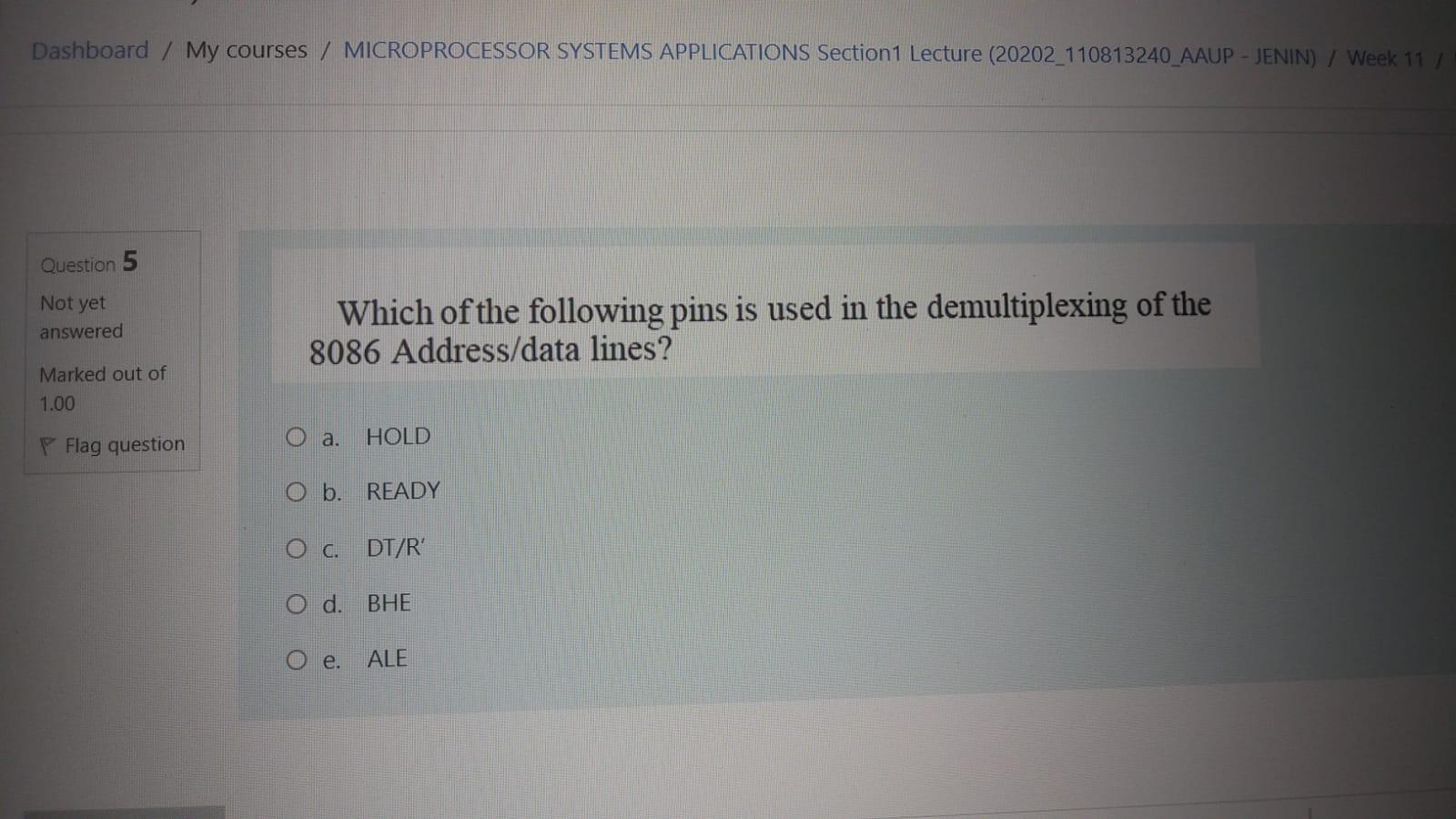 Solved Dashboard / My courses / MICROPROCESSOR SYSTEMS | Chegg.com
