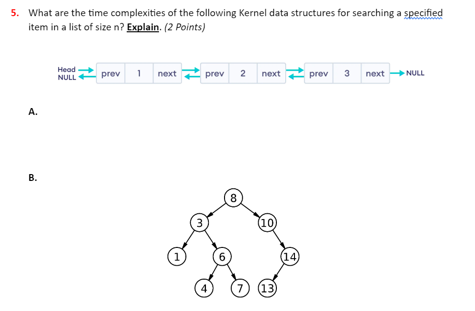 Solved What are the time complexities of the following | Chegg.com