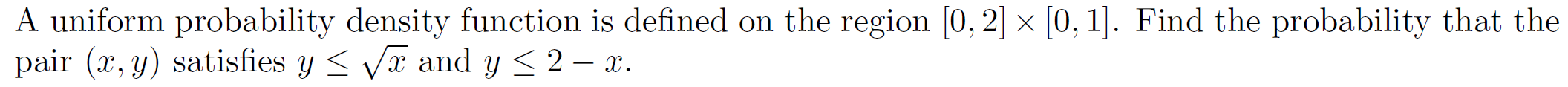 Solved A uniform probability density function is defined on | Chegg.com