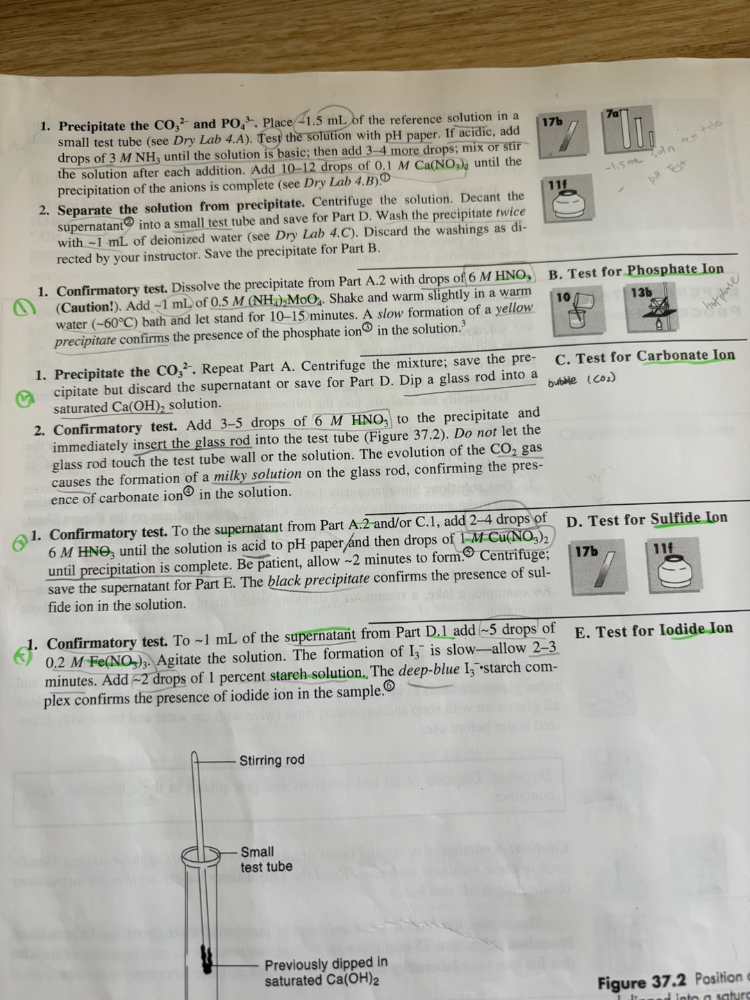 Solved For Experiment 37 Qual Common Anions Laboratory | Chegg.com
