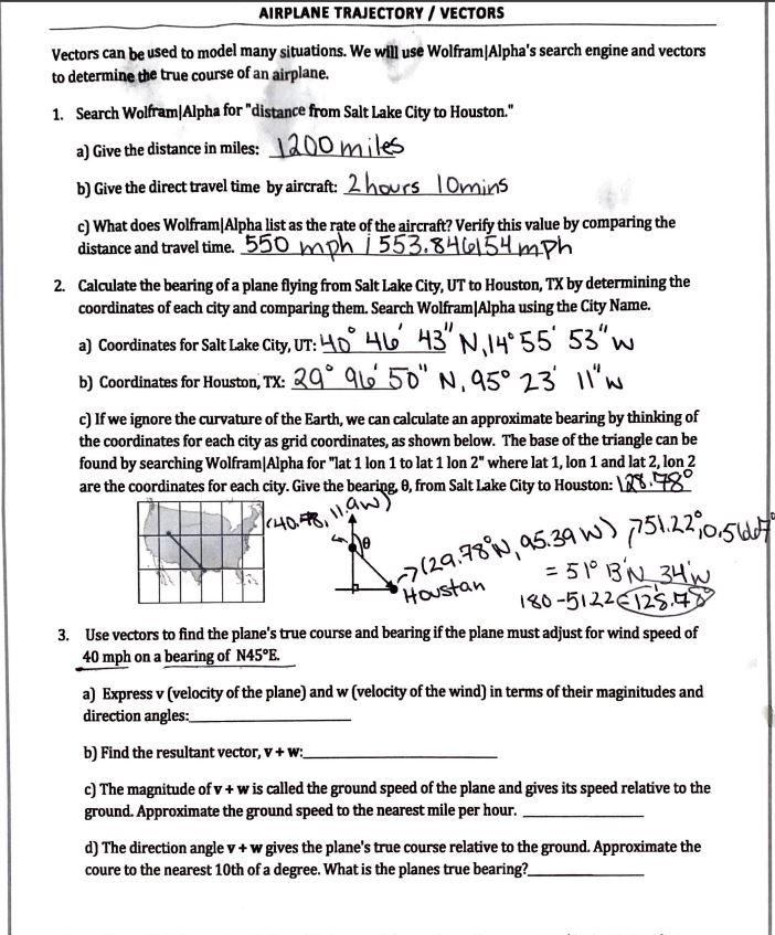 Solved 3. Use Vectors to find the plane's true course and | Chegg.com